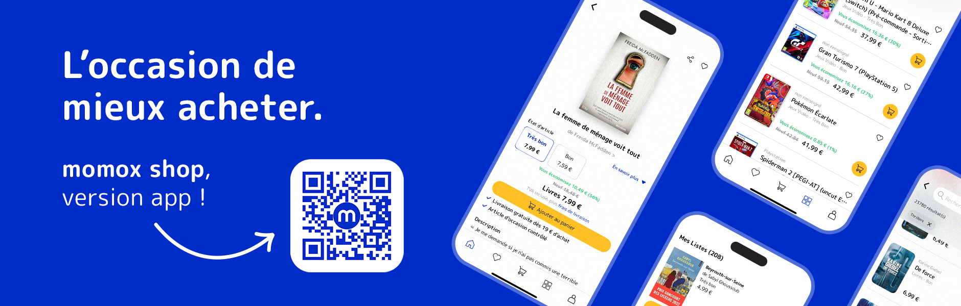 Application momox shop | La seconde main dans la poche | momox shop